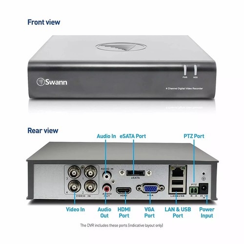 Swann DVR CCTV Security Recorder 4600 4 Channel HD 720p AHD TVI 1TB HDD ...