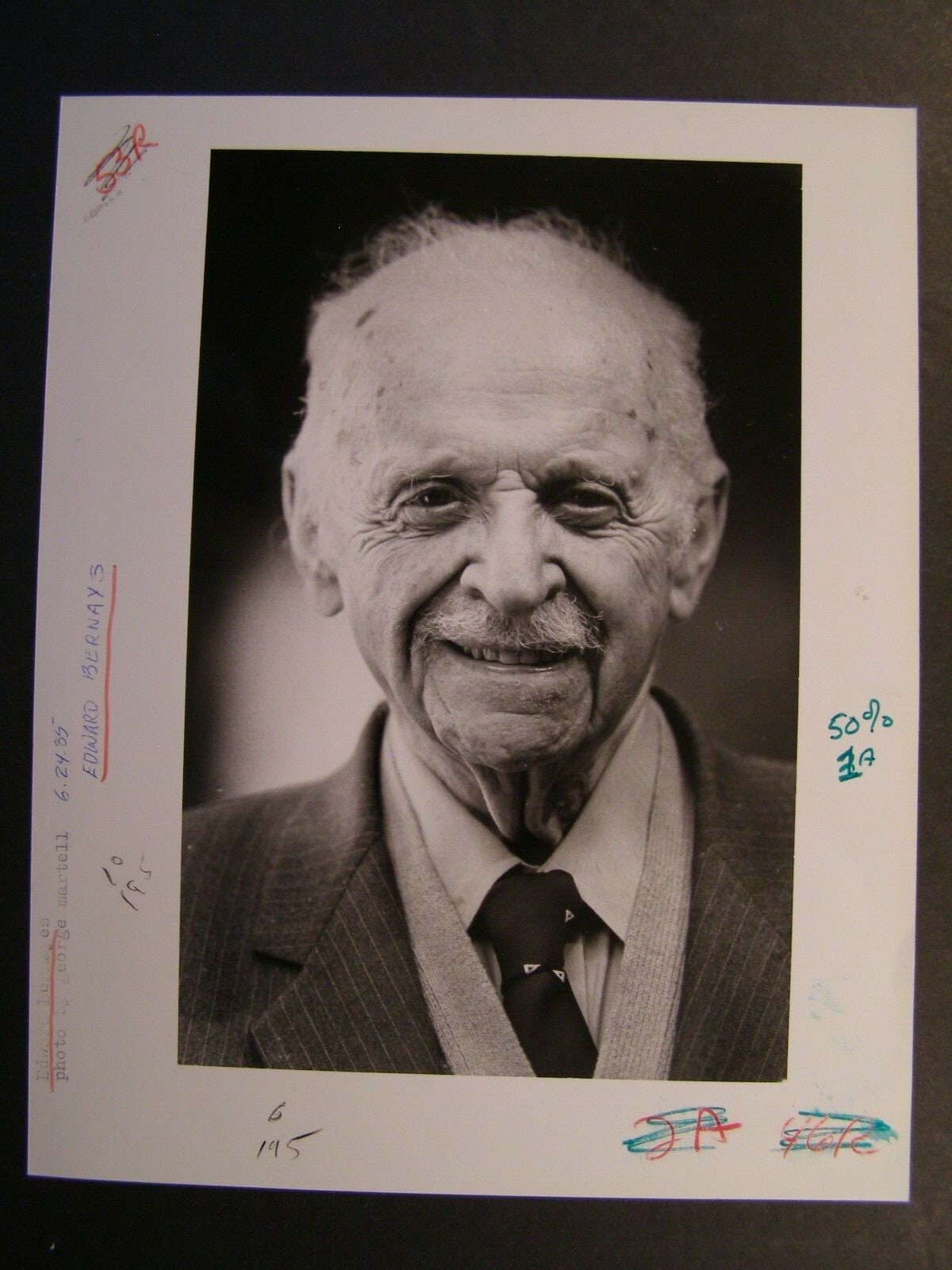 Glossy Press Photo Edward Bernays Father of Public Relation Nephew ...