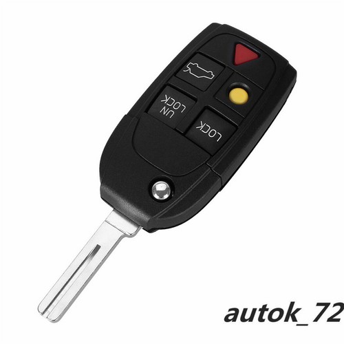 For Volvo S80 XC70 XC90 V50 V70 5 Buttons Remote Smart Flip Key Case ...