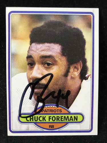 Chuck Foreman -Miami Hurricanes- New England Patriots Autographed Card ...