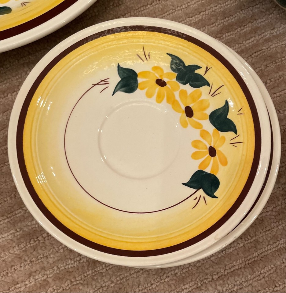 Vernon Kilns Brown Eyed Susan Dinner Plates, Salad Plates, Bowls, and ...