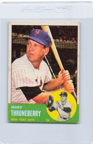 1963 Topps #78 Marv Throneberry Mets EX *DA-C2604 | eBay