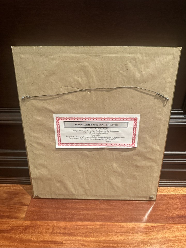 Greg Maddux Signed 8x10 Photo AAA COA Auto Custom Framed Atlanta Braves ...