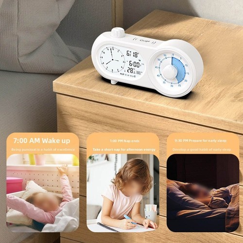 Simple Interface Dual Screen Alarm Clock for Quick Setup and Easy ...