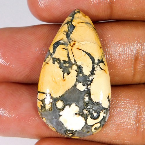 Wholesale Natural Unique Maligano Jasper 25.3Cts. Pear Cabochon Loose ...