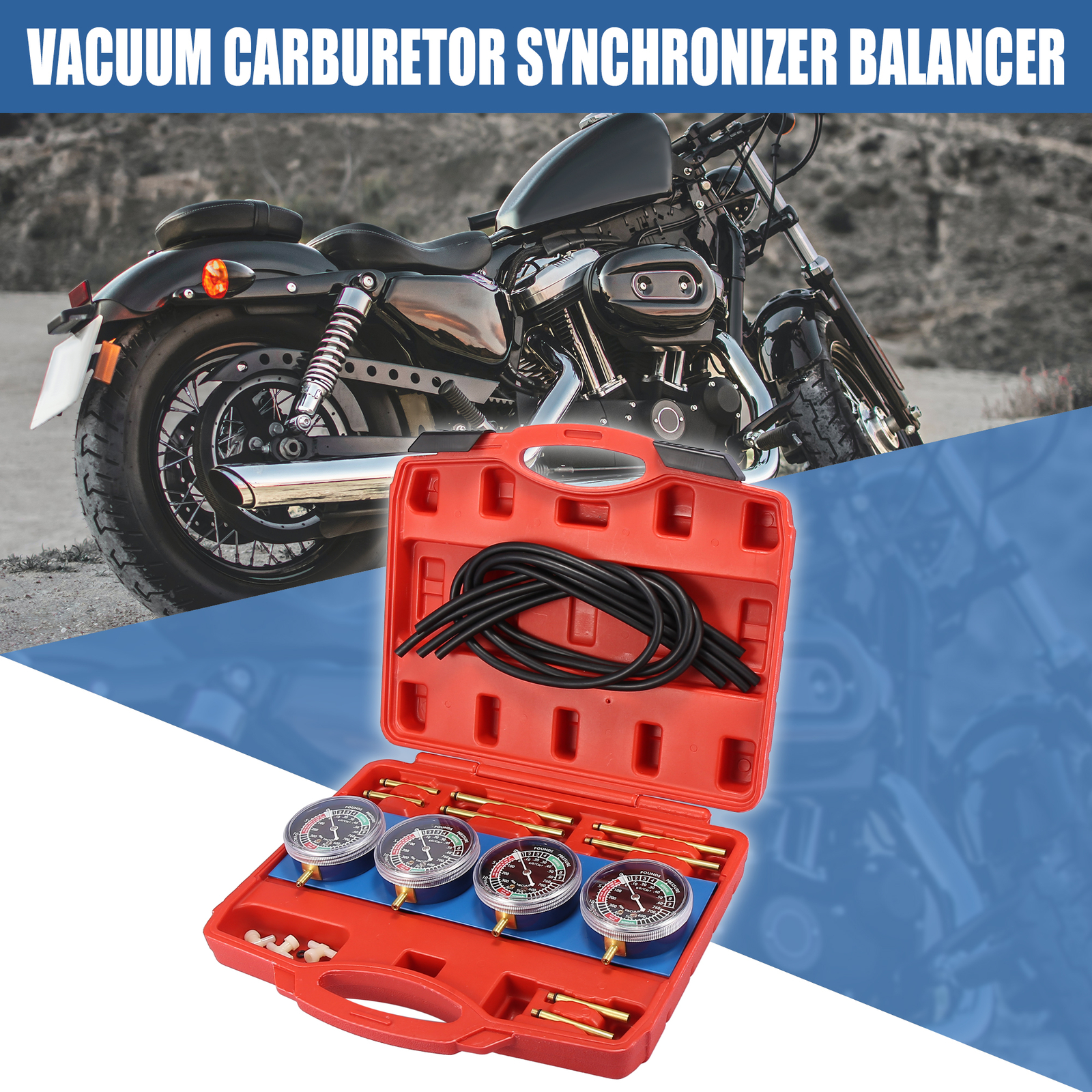 Motorcycle Vacuum Carburetor Synchronizer Balancer Carb Sync Balancing ...