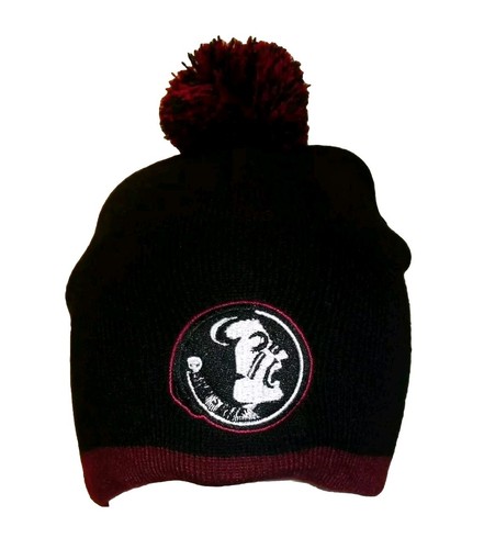 Florida State Seminoles Mens Black Beanie Cuffed Winter Hat Cap Pom New ...