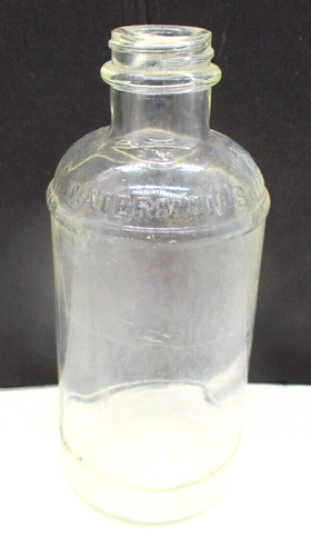 Antique, 7'', Clear, Waterman's, Master Ink Bottle, Made in USA | eBay
