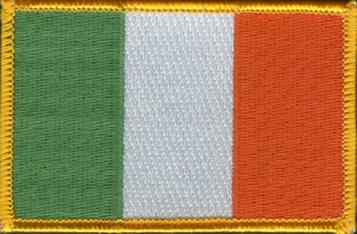 IRELAND FLAG EMBROIDERED PATCH - IRON-ON - NEW 2.5 x 3.5" FREE SHIPPING ...