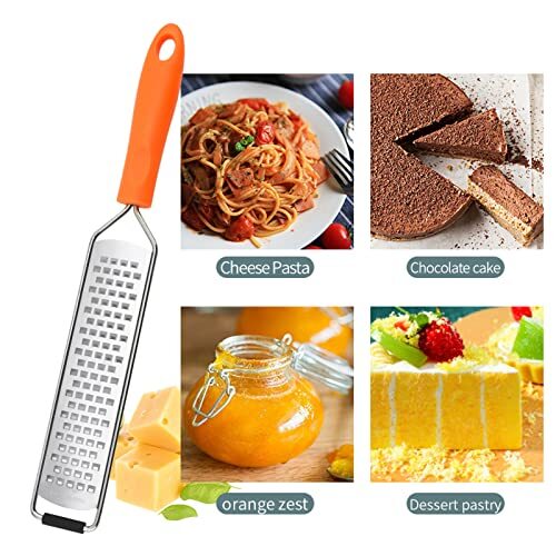 Cheese Grater Lemon Zester Set Of 2 Zester Grater With Handle Stainless ...