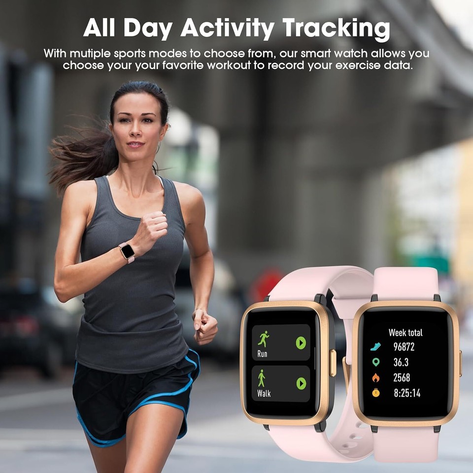 Fitness Activity Tracker Watch as Fitbit Heart Rate Monitor Pedometer ...