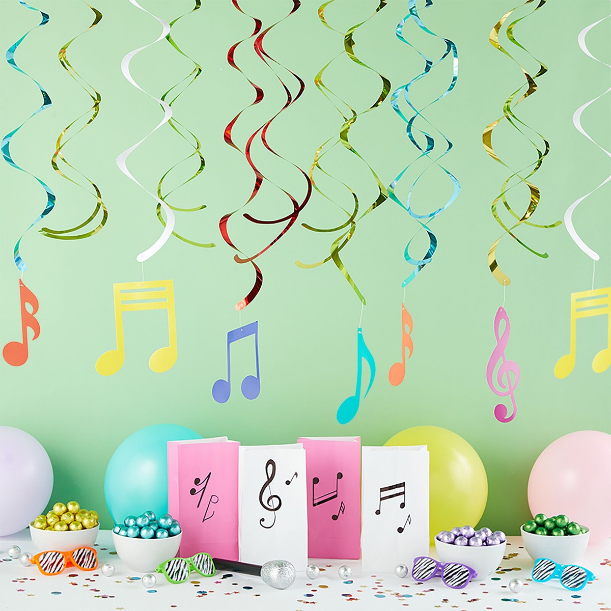 Music Note Party Theme Decorations Musical Notes On Record Centerpiece