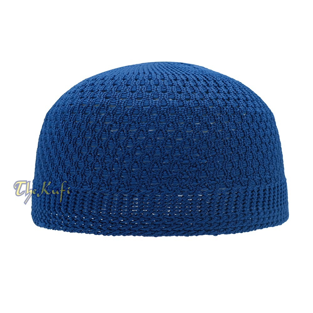 Dark Blue Jumbo Beanie Head Cap Nylon Open-weave Prayer Muslim Skull ...