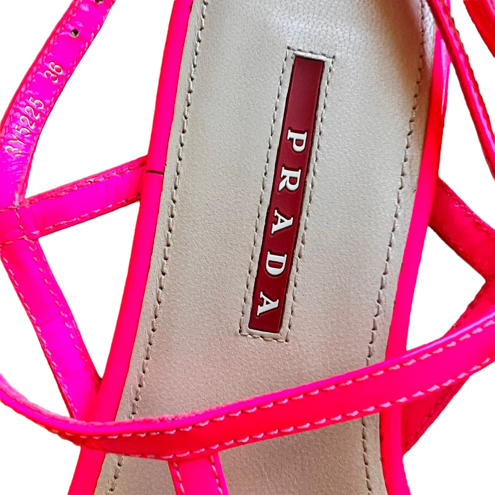 Prada hot pink sandals size 36 | eBay