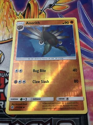 Anorith 111/236 Reverse Holo Cosmic Eclipse Sun & Moon Pokemon TCG Card ...