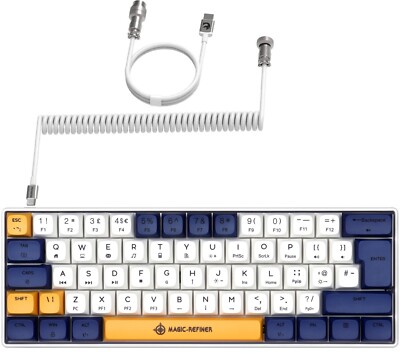 MK21 UK Layout 60% Gaming Keyboard Mechanical Compact Wired Type C PBT ...