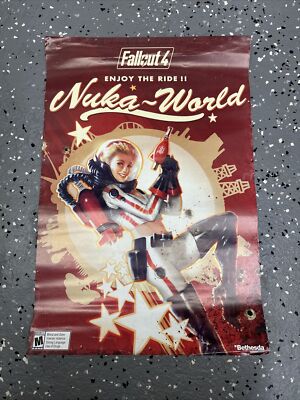Fallout 4 Nuka Cola Girl & Nuka Cola World Map Double-Sided Promo ...