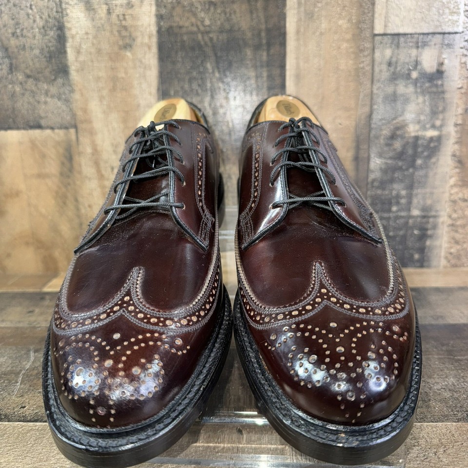NEW FLORSHEIM Imperial SHELL CORDOVAN V Cleat Wingtip Men’s Size 9 D | eBay