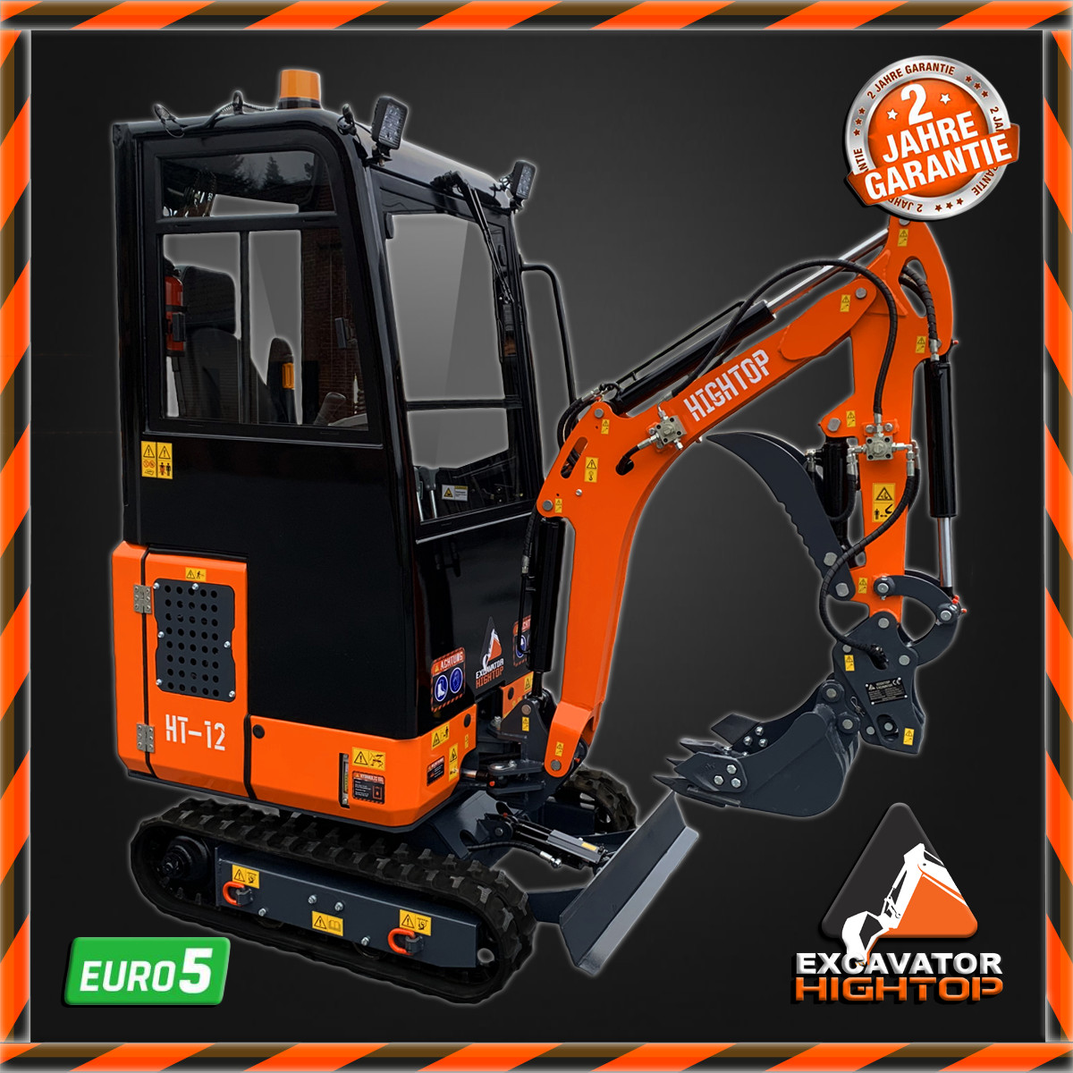 HT-12 Pro Minibagger 1,2T Knickmatik, | Grelly Deutschland