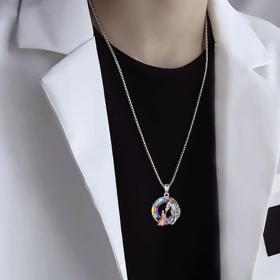 Dragon&Queen Pendant Necklace Decorative Accessories Holiday Gift For ...