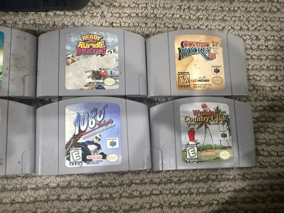 Nintendo 64 N64 Console and 10 Game Bundle Lot Dark Rift, 1080, WCW/NW0 ...