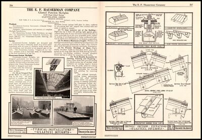 1922 E F Hauserman Cleveland Photos Glasteel Skylights Diagrams 2-Page ...