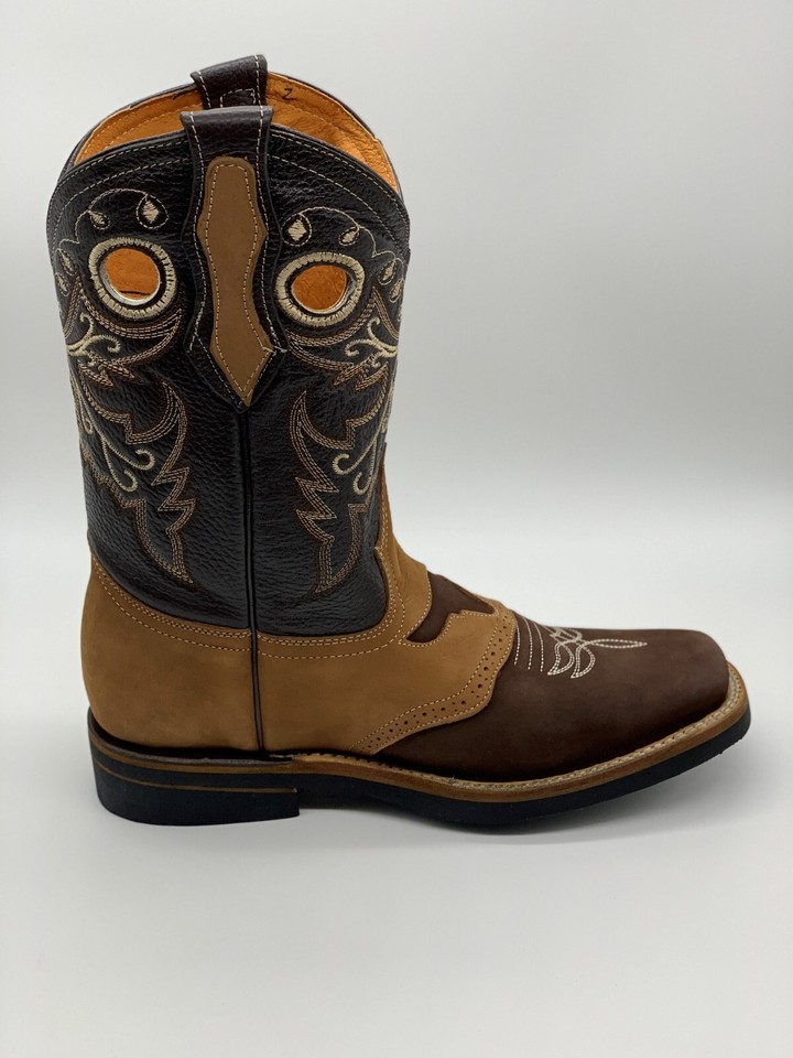 Authentic Embroidered Leather Boots (Bull - Torito) | eBay