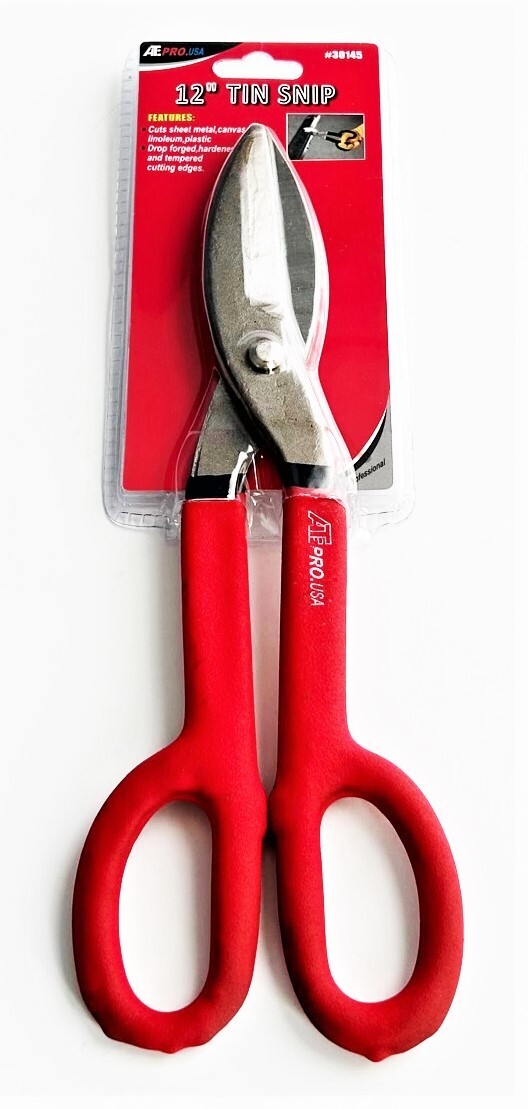 ATE PRO 12" UTILTY TIN SNIPS SHEET METAL ROOFING SHEARS SCISSORS ...