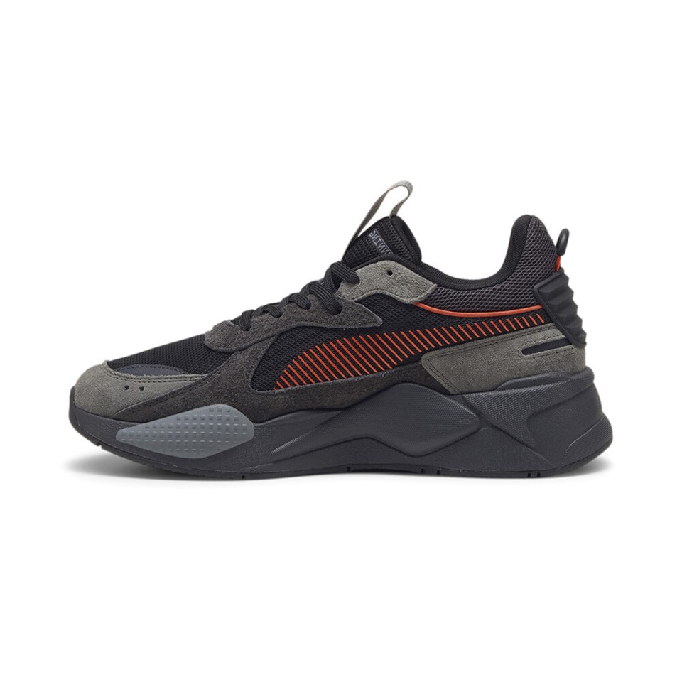 Puma RsX Heritage Lace Up Mens Black, Red Sneakers Casual Shoes ...