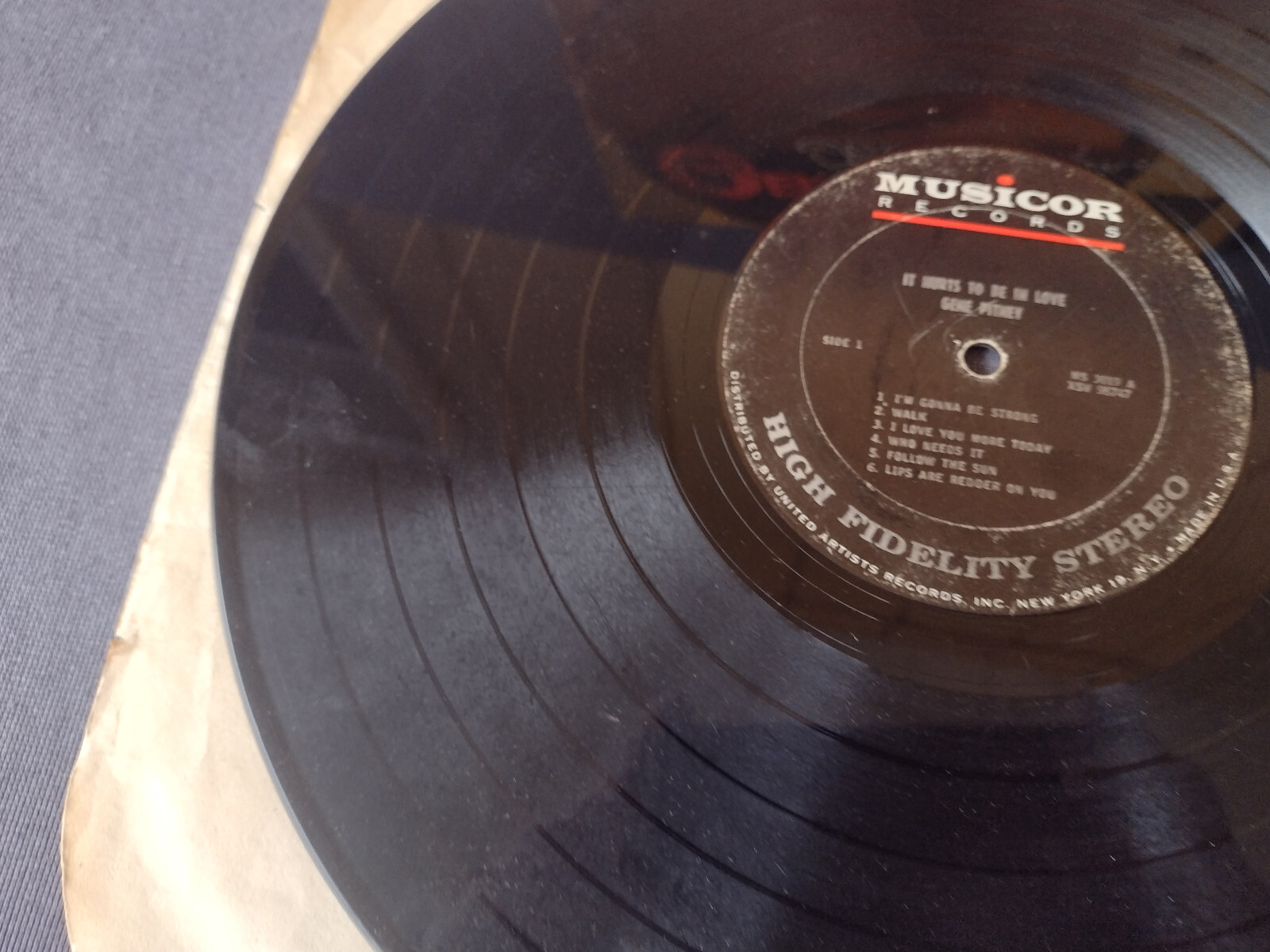 Gene Pitney It Hurts To Be In Love/Greatest Hits Musicor Records Vinyl ...