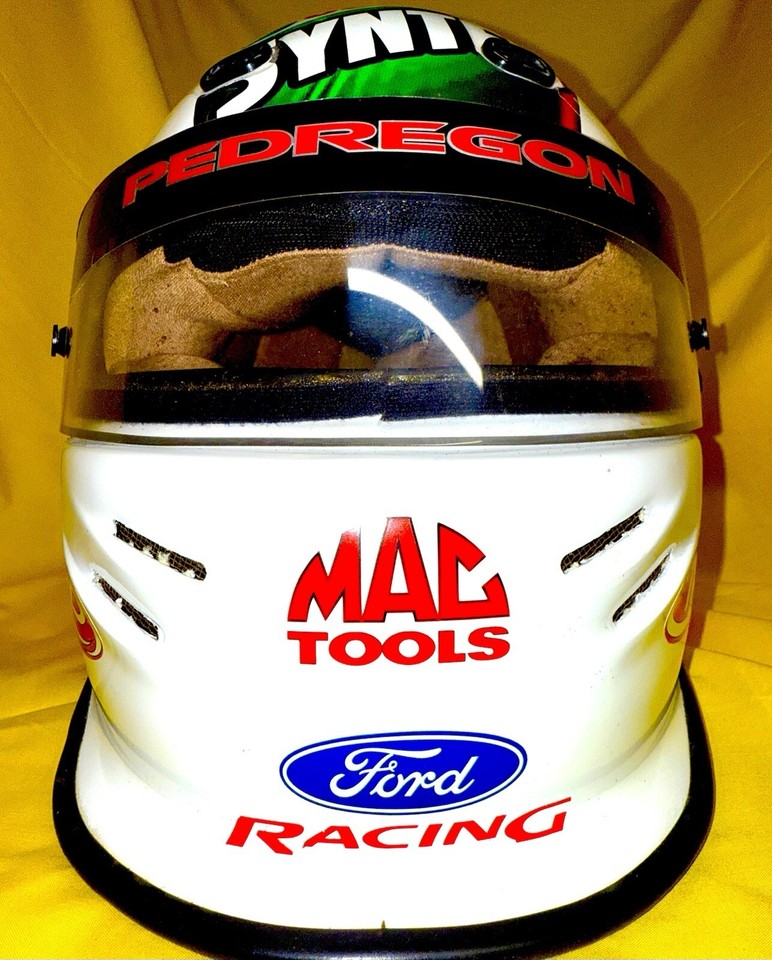 NHRA Tony Pedregon RACE WORN HELMET Funny Car NITRO Rare DRAG RACING ...