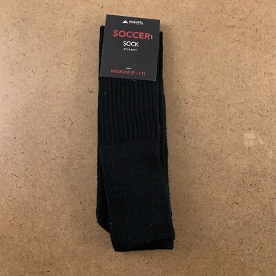 Augusta Sportswear Adult Medium (9-11) Black Soccer Socks 1 Pair 6031 ...