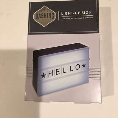 Dashing Fine Gifts Light-Up Sign Includes 84 letters & Symbols! | eBay