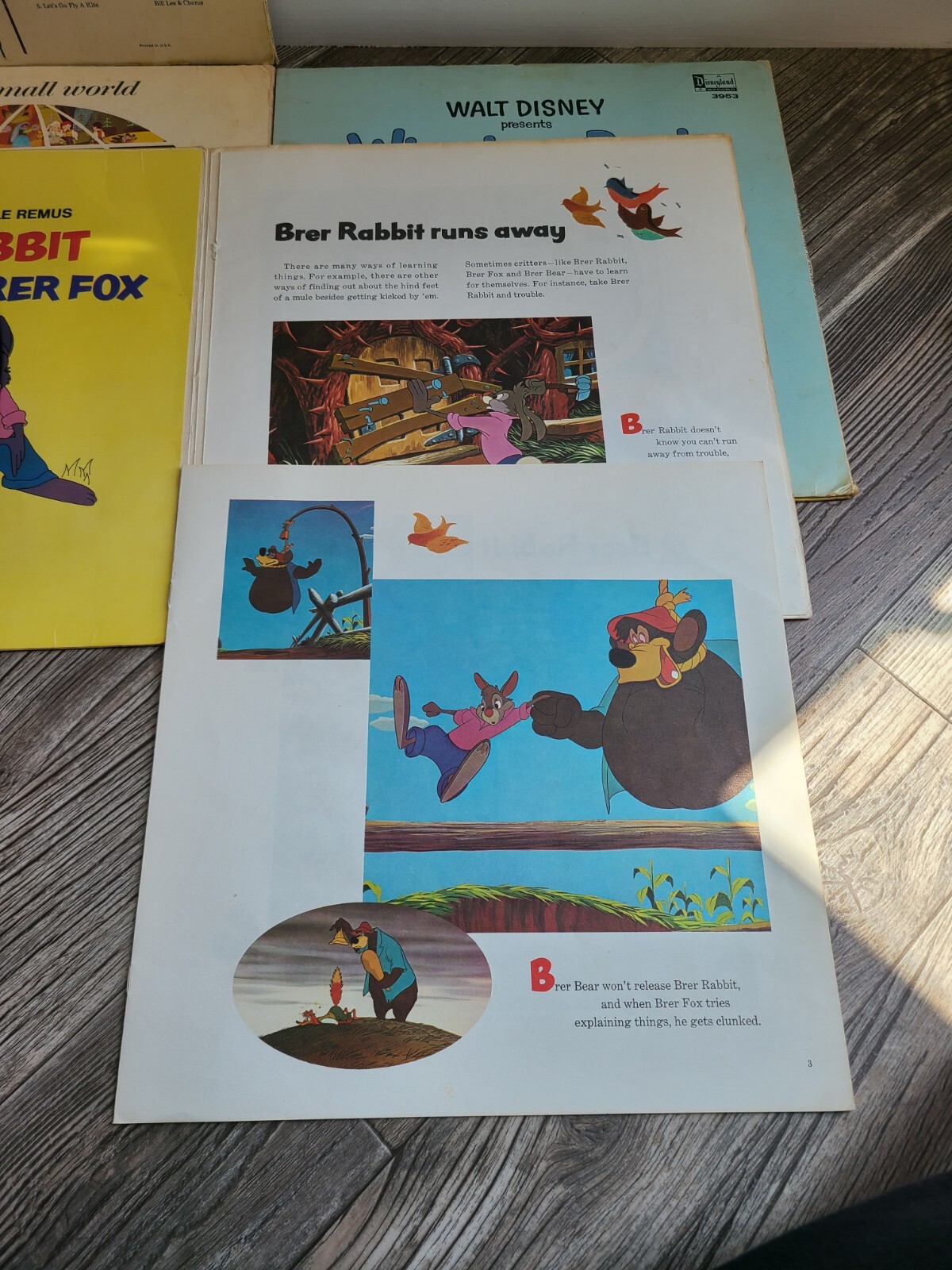 Walt Disney Vintage LP Vinyl Albums (Lot of 4) Brer Rabbit, Winnie the ...