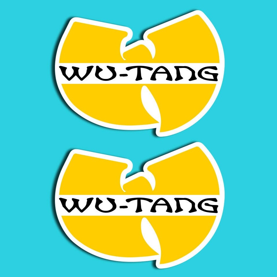 Wu-Tang Sticker, Includes 2 Stickers, 4" Wide, Laptop, Decal, Vinyl ...