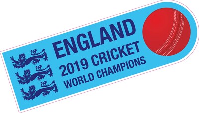 England World Cup Winners 2019 Cricket Team Car Sticker, Laptop, Bat ...