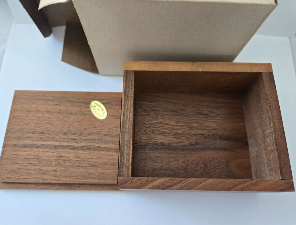 Vintage Nicotine Bon-Bons Tobacco Empty Box Solid Walnut by Benjor ...