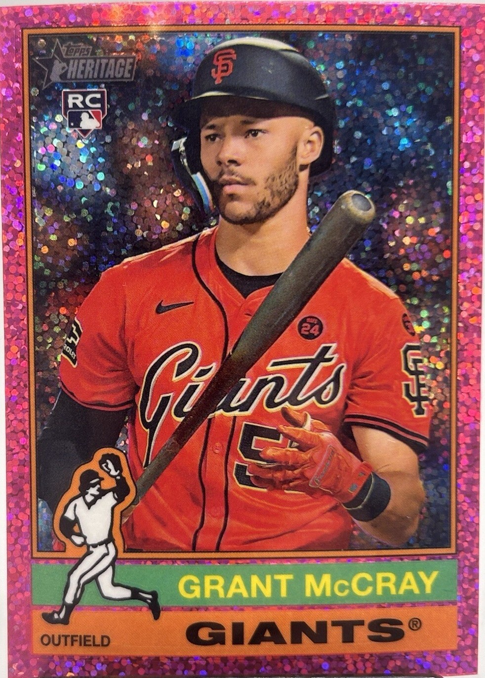 2025 Topps Heritage - Grant McCray #53 Chrome Pink Sparkle Refractor ...
