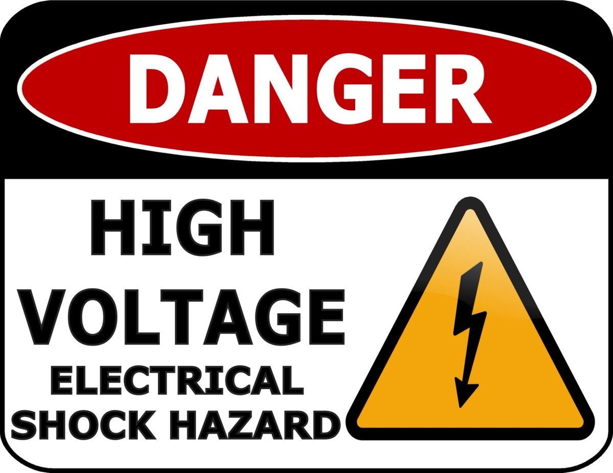 Electrical Shock Logo Beware Of Electric Shock Red Sign PNG Images