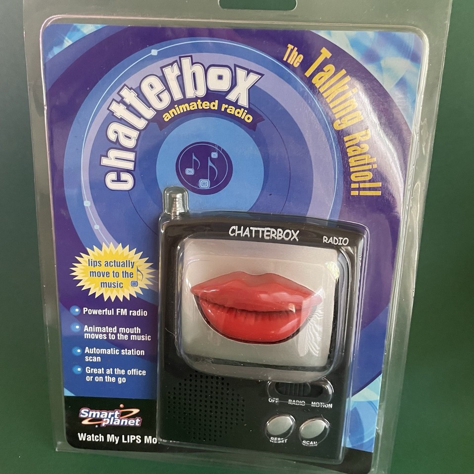 Vintage Chatterbox Moving Lips Portable FM Scan Radio By D&V New In Package | eBay