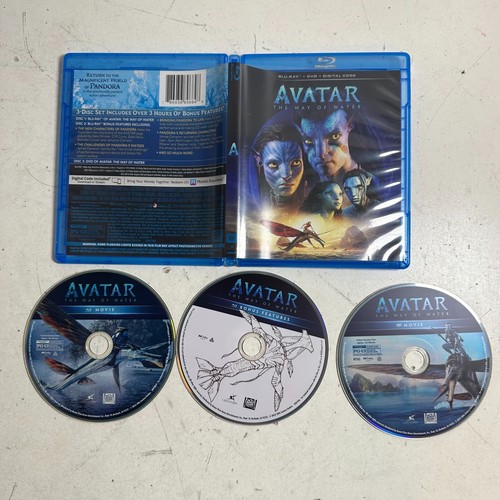 Avatar: The Way of Water (Blu-Ray + DVD) James Cameron Sci-fi Action 3 ...