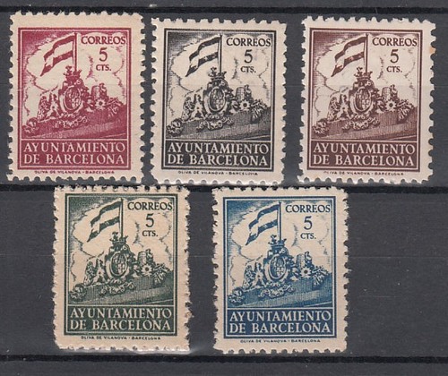 Barcelona Mail 1940 Edifil 24/28 ** Mnh | eBay