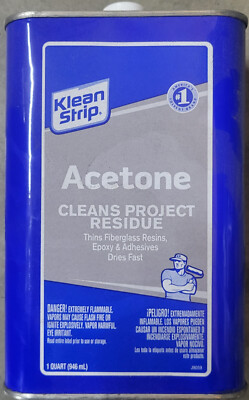 1 Qt Klean-Strip Acetone Cleans Project Residue & Adhesive QAC18 Thins ...