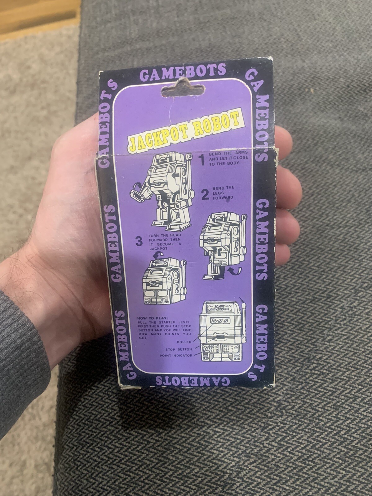 VTG 1980s Gamebots Jackpot Slot Machine Transformers Robot Toy NOS NIB ...