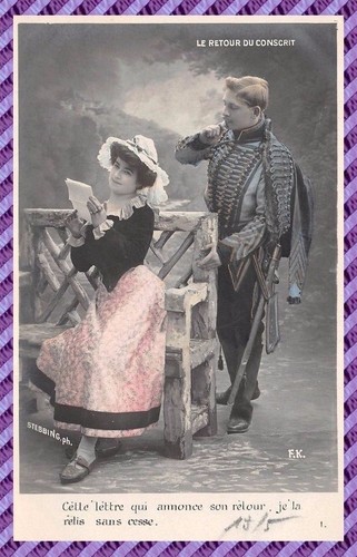 Postcard "STEBBING" - The Return Of The Conscription | eBay