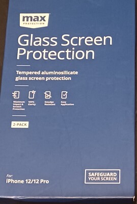 max Protection HD Screen Protection - 2 Pack - Tempered Glass Screen ...