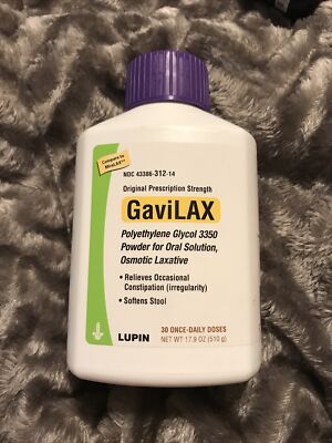GaviLAX Powder, 30 Once Daily Doses, 17.9oz Per Bottle | eBay