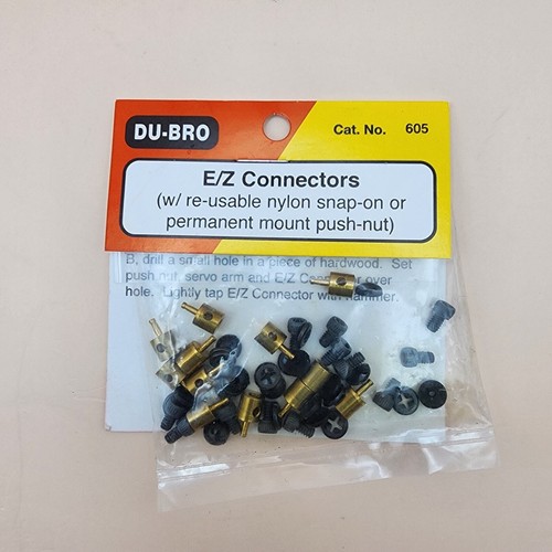 DU-BRO - E/Z CONNECTORS No. 605 Reusable Nylon Push Nut or Snap-Ons (12 ...