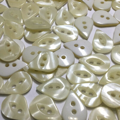 "Teardrop" Shape Poly Pearl Shell Button 5/8"x3/8" 2hole | eBay