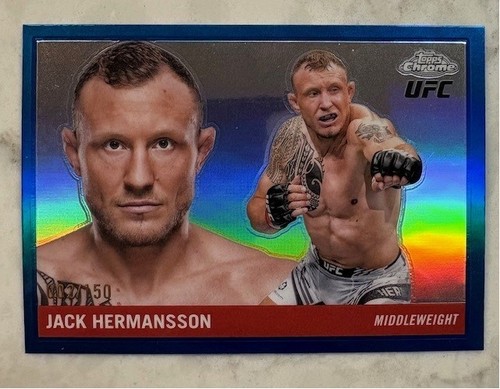 2025 Topps Chrome UFC Jack Hermansson Blue Refractor /150 | eBay